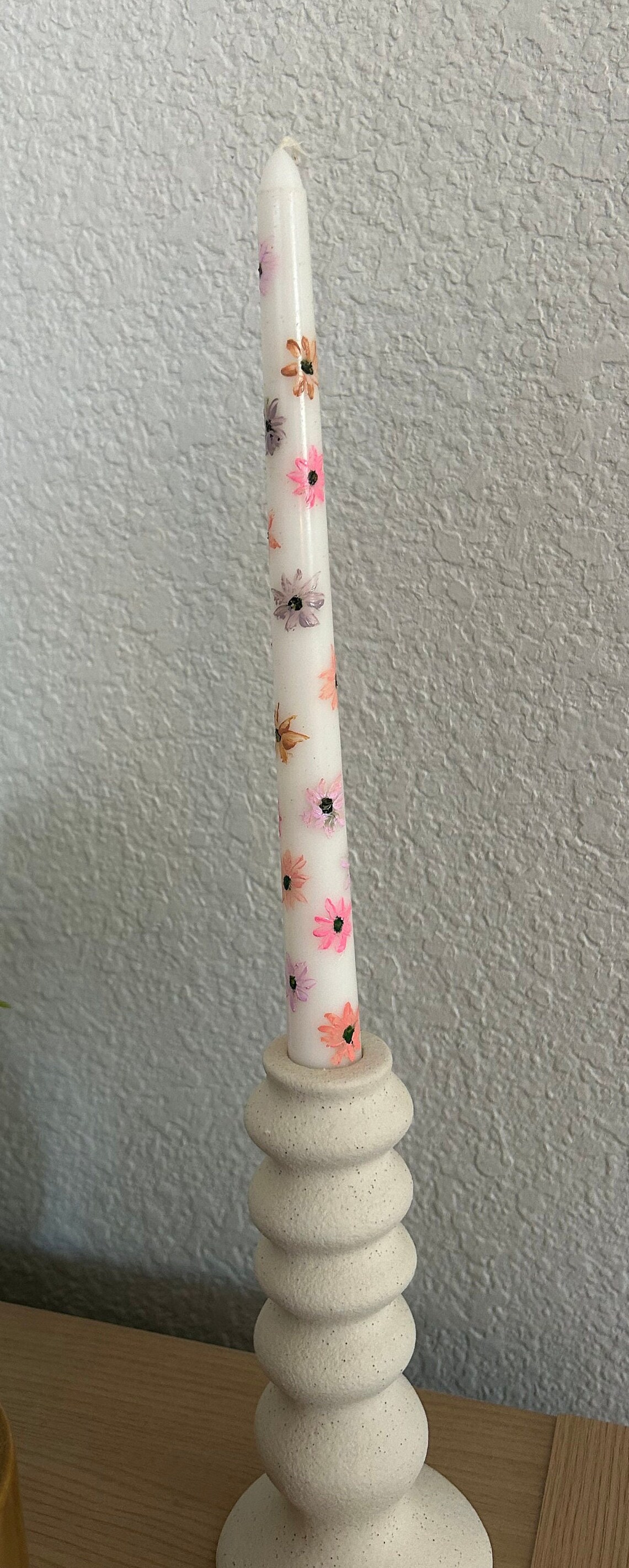 Hand Painted Taper Candles - Etsy