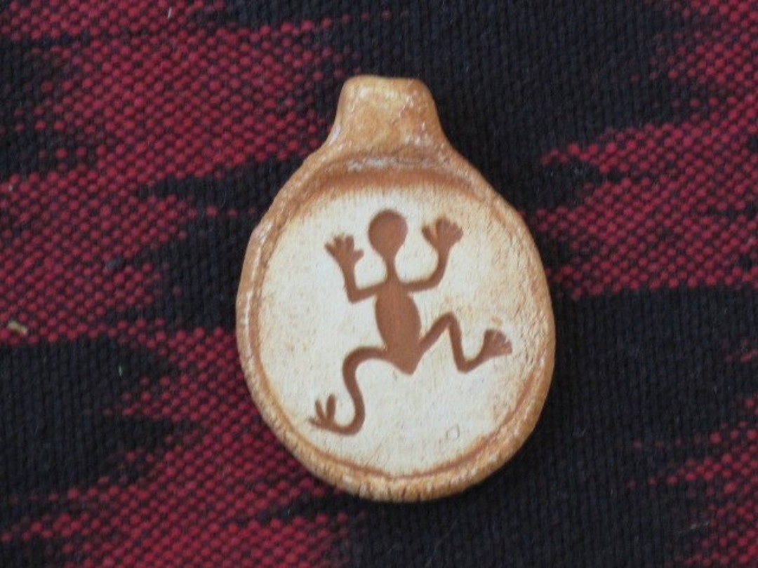 Frog Rock Art Petroglyph Ceramic Pendant - Etsy