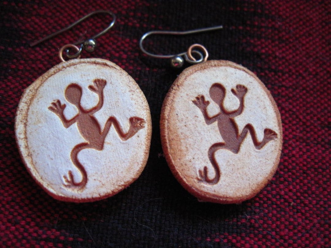 Frog Petroglyph Rock Art Jewelry Earrings - Etsy