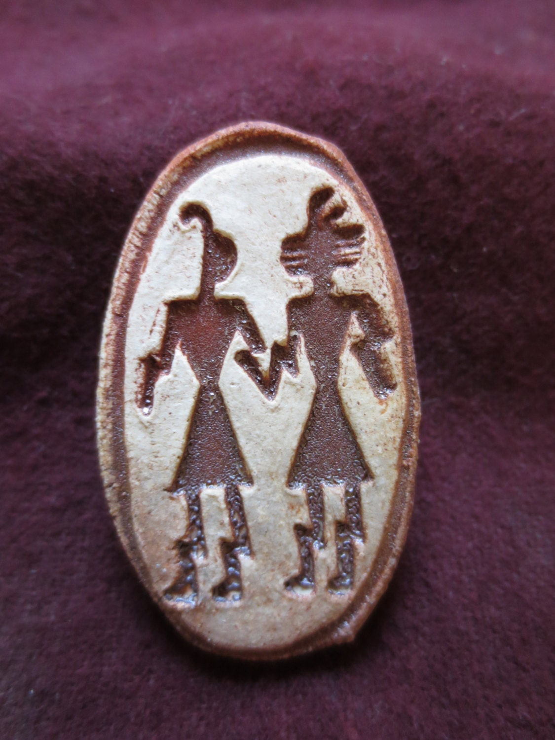 Set of Three Tribal Rock Art Pins - Etsy