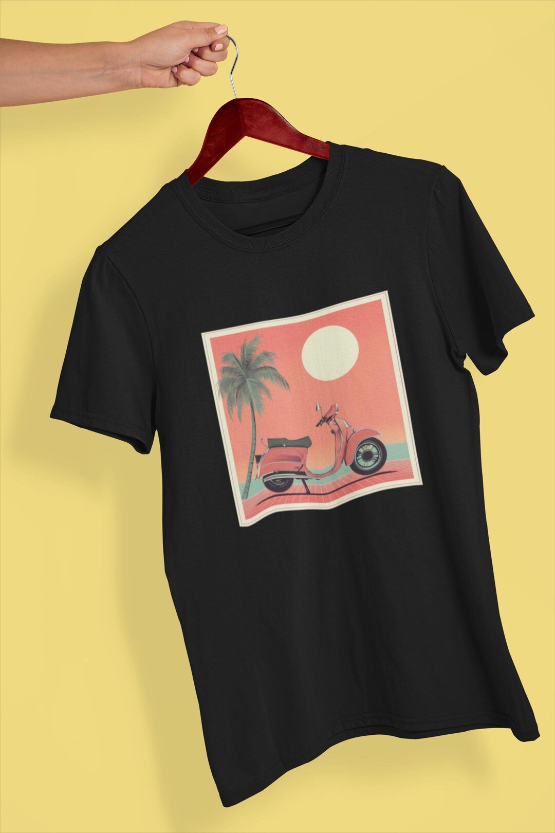 Vintage Scooter Retro Motorcycle Unisex Jersey Short Sleeve Tee, Men ...