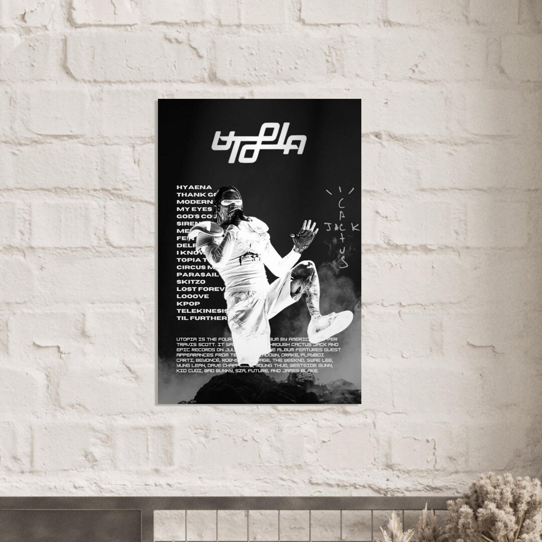 Travis Scott Poster I Travis Scott Utopia Set List Poster I Travis ...