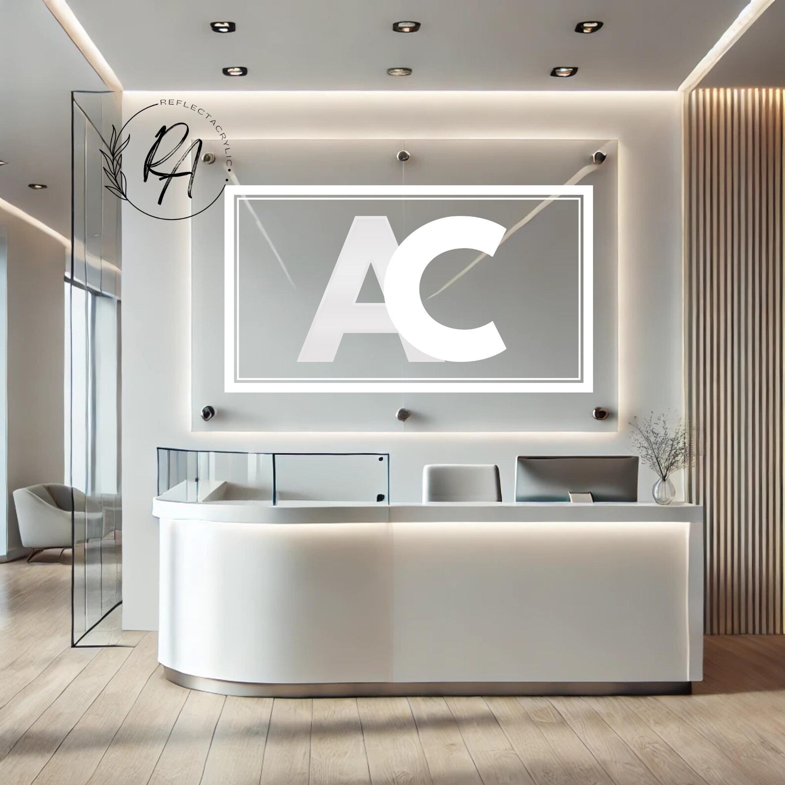 Dream Studio Waiting Room Sign - Elegant Acrylic Wall Display | Sleek ...