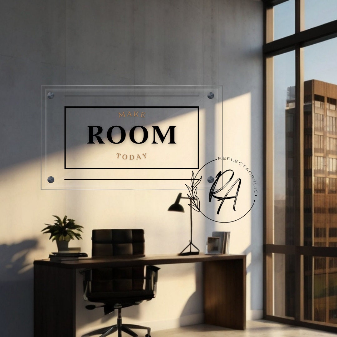 Custom Acrylic Reception Desk Sign | Clear & Classy Service Signage to ...