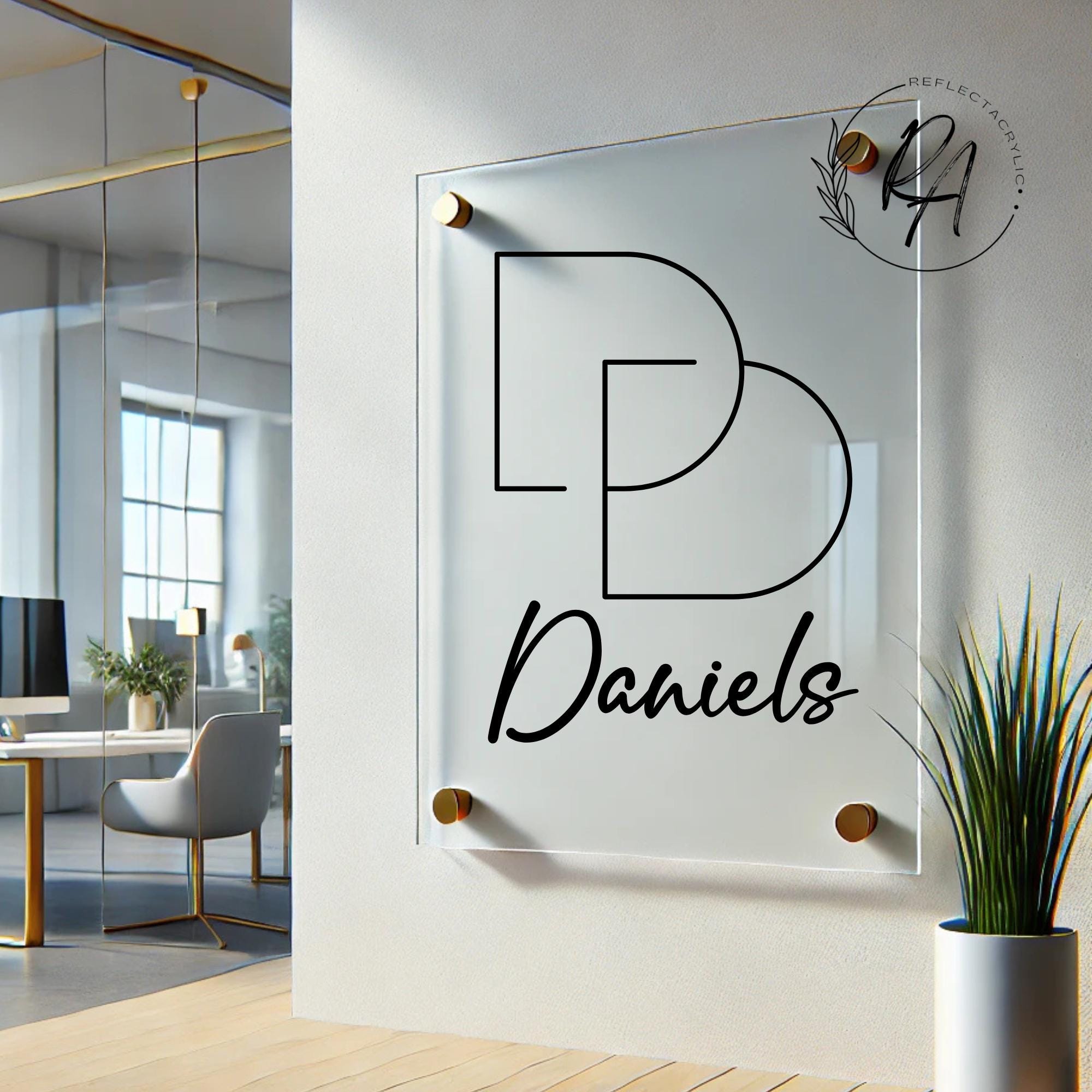 Customize Logo Business Sign,personalized Name/logo, Modern Office ...
