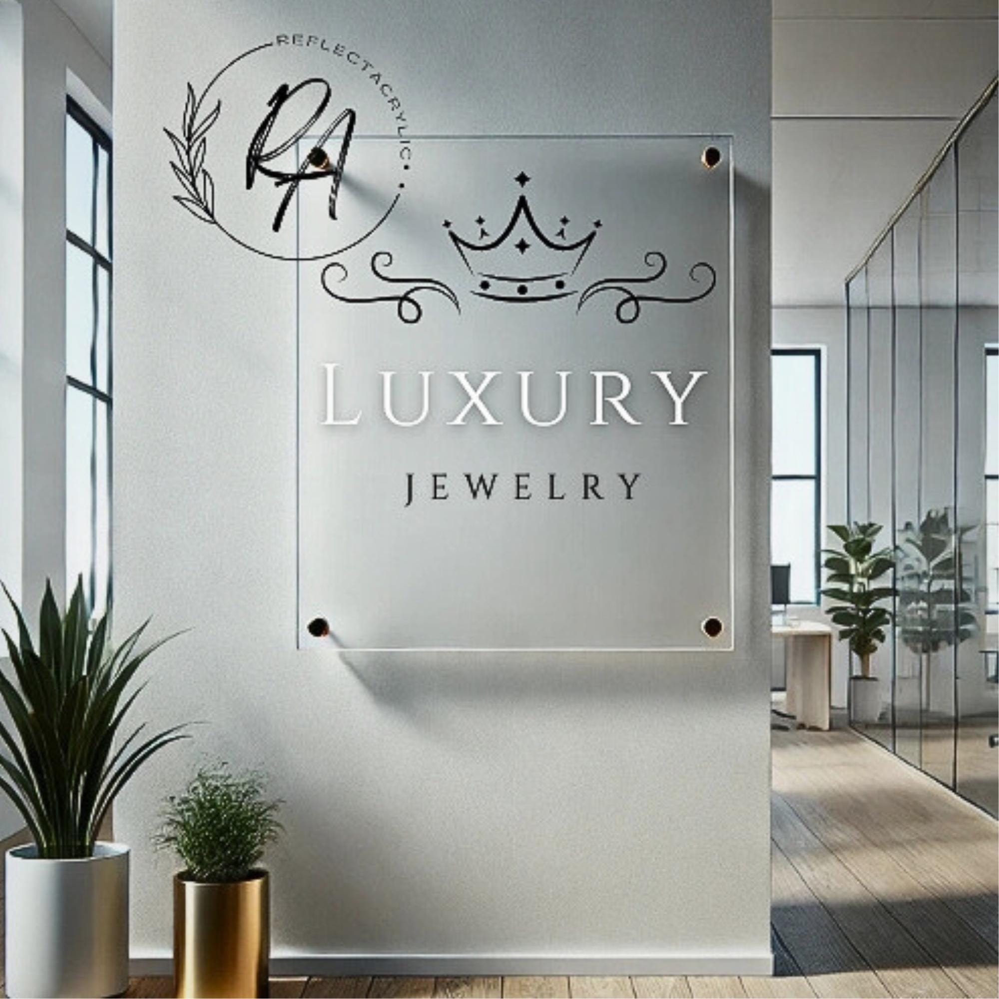 Elegant Acrylic Signage for Reception Areas, Stylish Reception Signage ...