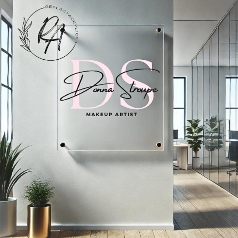 Modern Acrylic Reception Sign - Sleek Office Decor for Professional ...