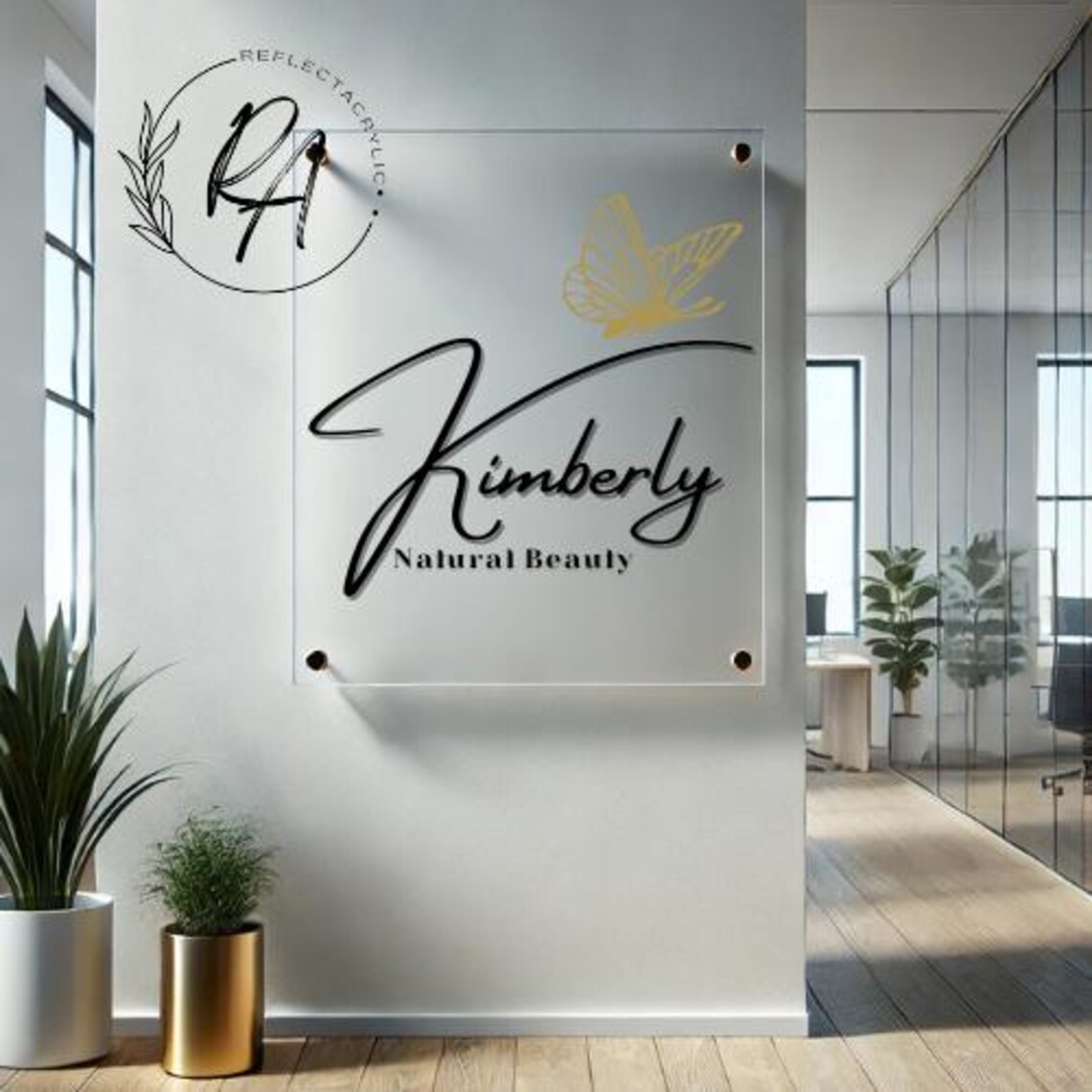 Elegant Acrylic Signage for Reception Areas, Stylish Reception Signage ...