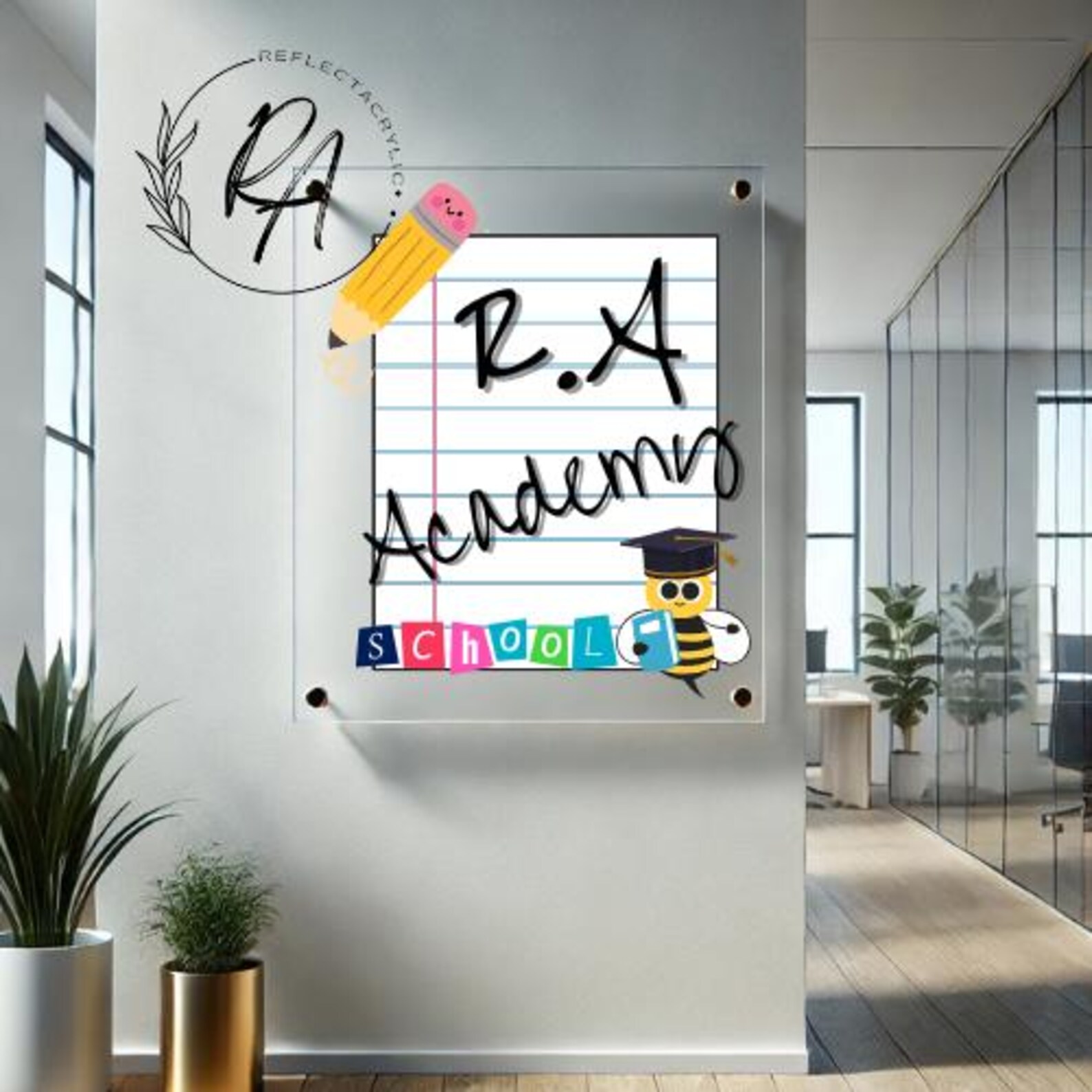 Elegant Acrylic Signage for Reception Areas, Stylish Reception Signage ...