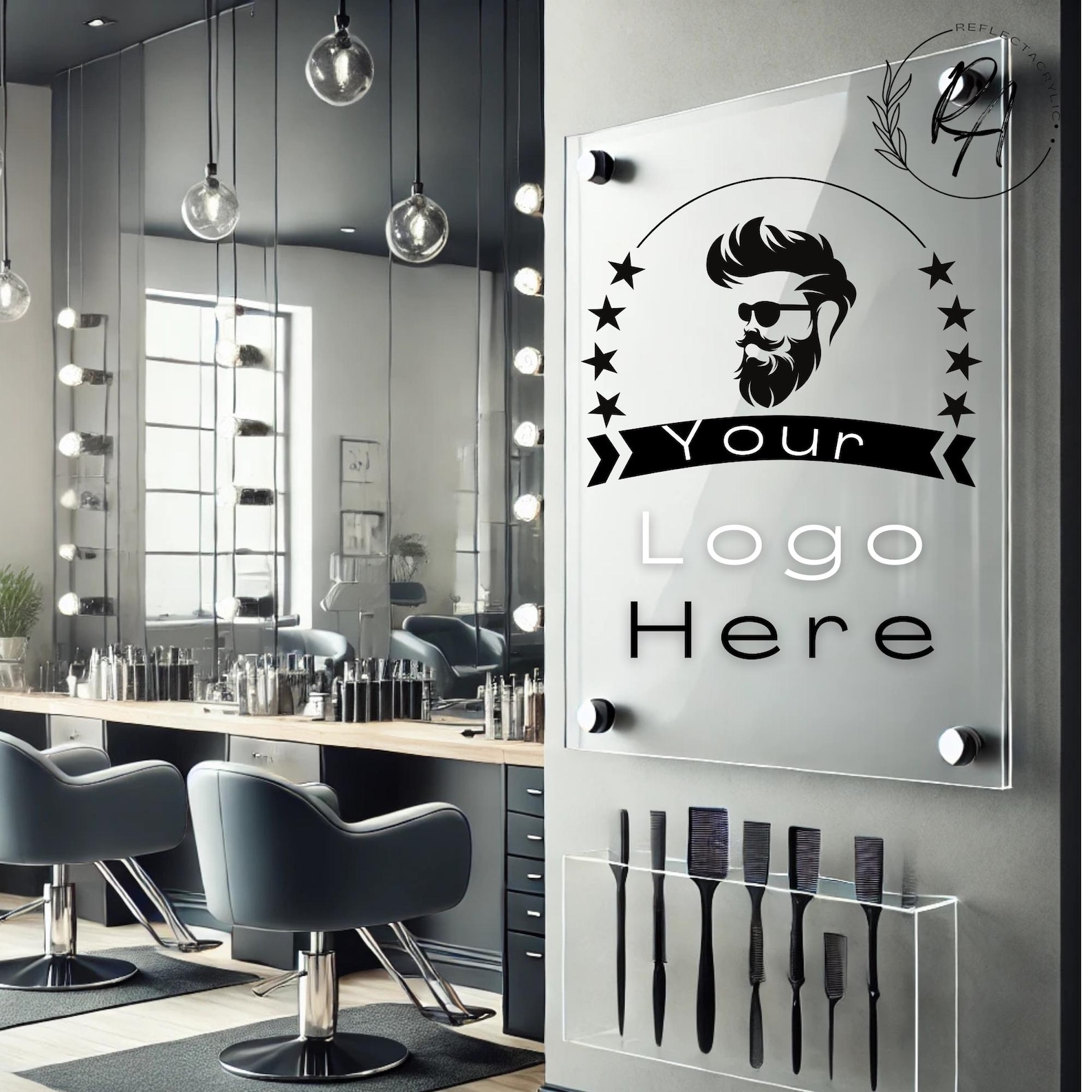 Modern Acrylic Reception Sign - Sleek Office Decor for Professional ...