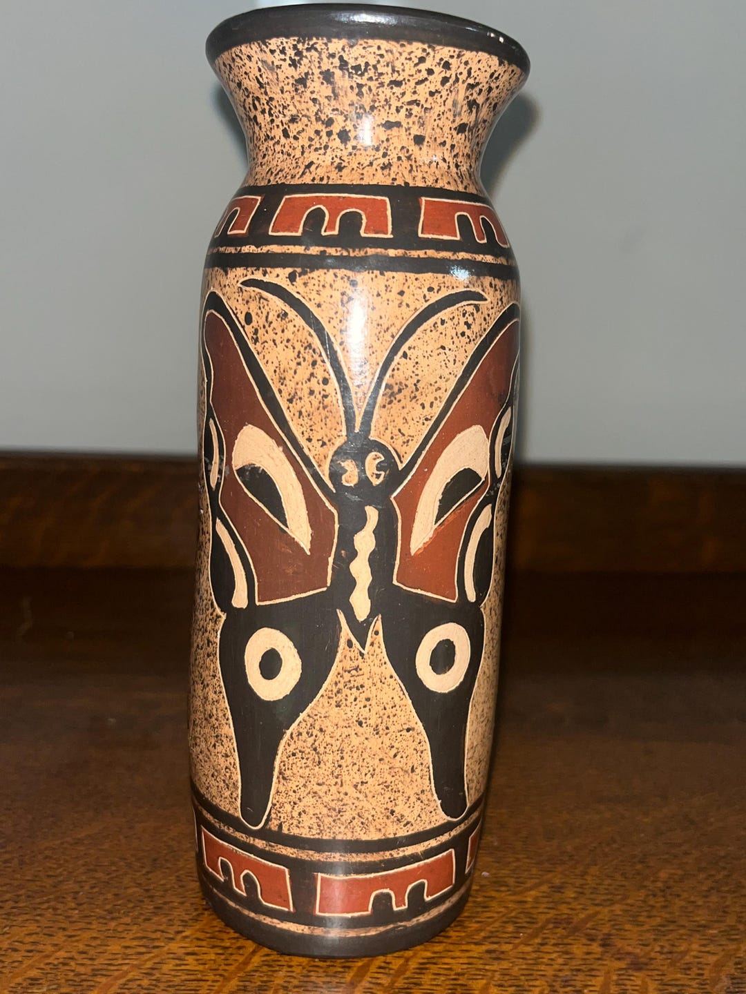 Costa Rica Pottery San Vicente Nicoya Butterfly Vase, Hand Crafted ...