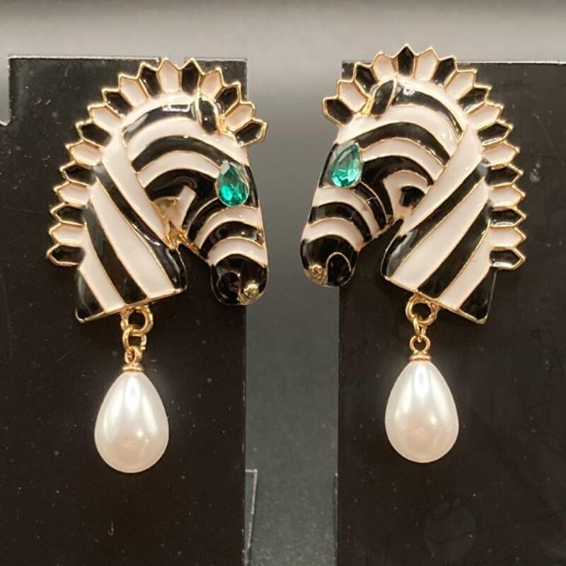 Zebra Stud Earrings - Etsy