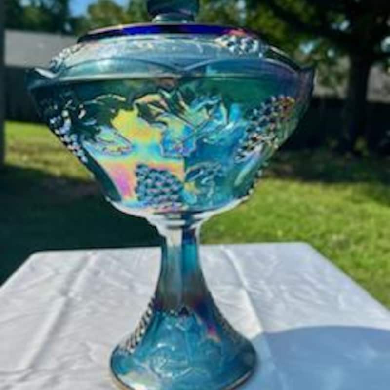 Carnival Glass Candy Dish - Etsy