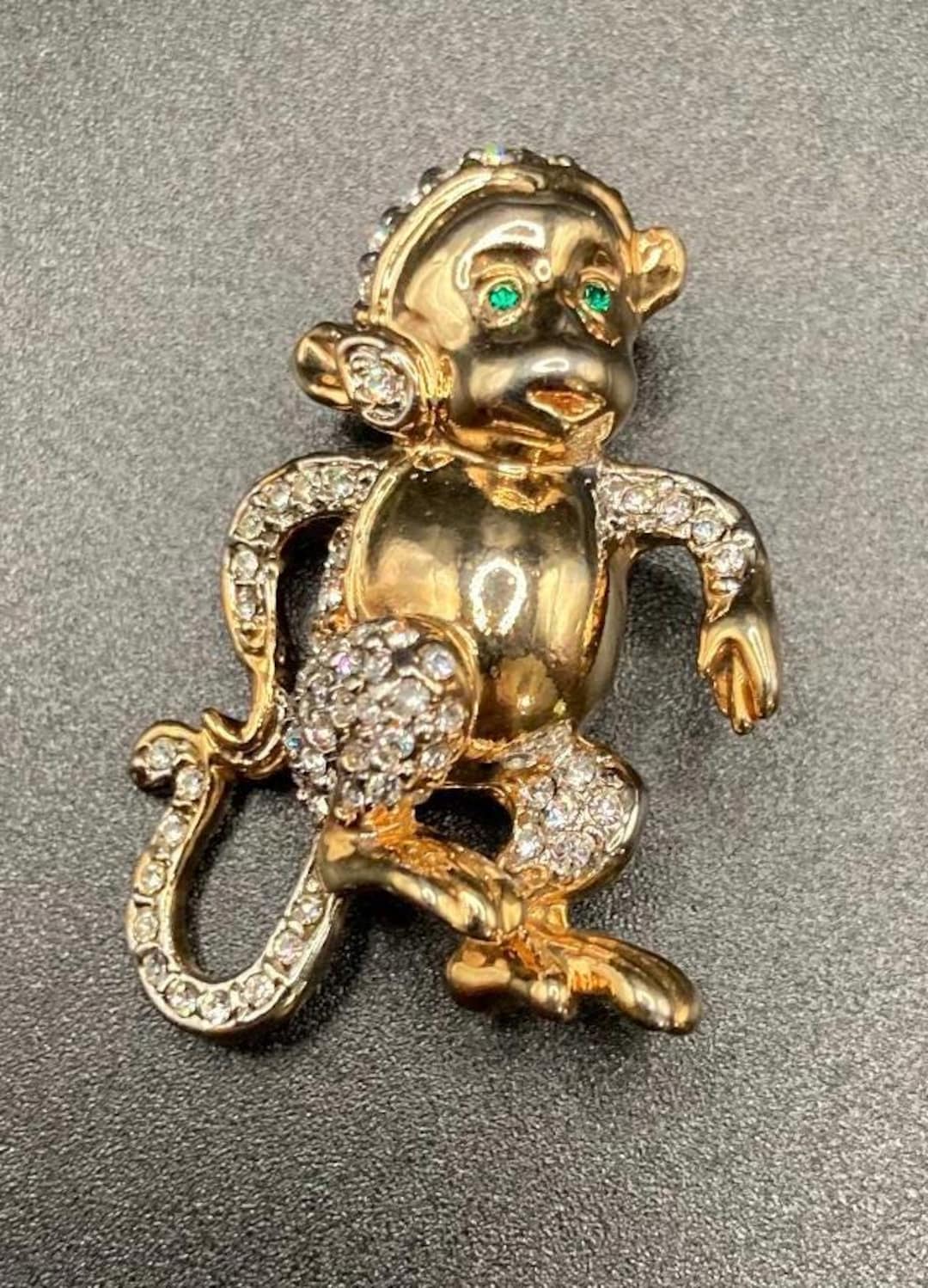 Cute Chimpanzee Brooch, Vintage Piece, Necklace Sold Separately - Etsy