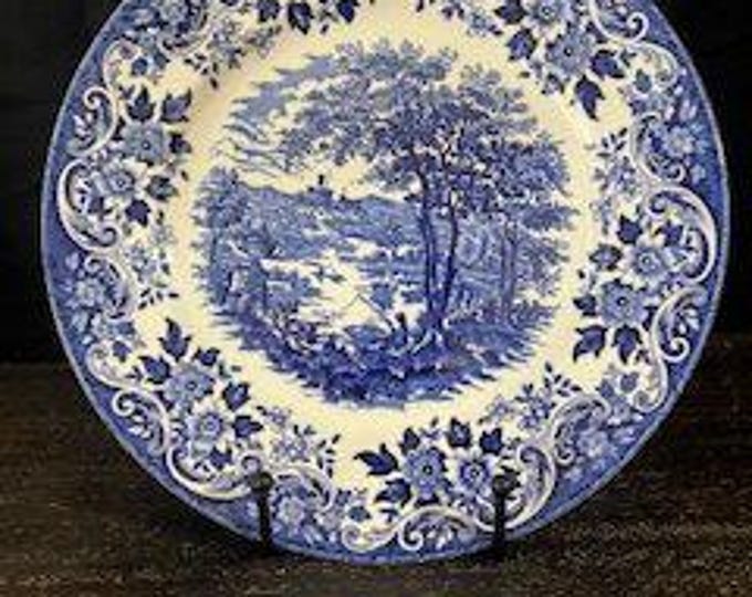 Ironstone Broadhurst Blue Bread Plate, Transferware "the English Scene ...