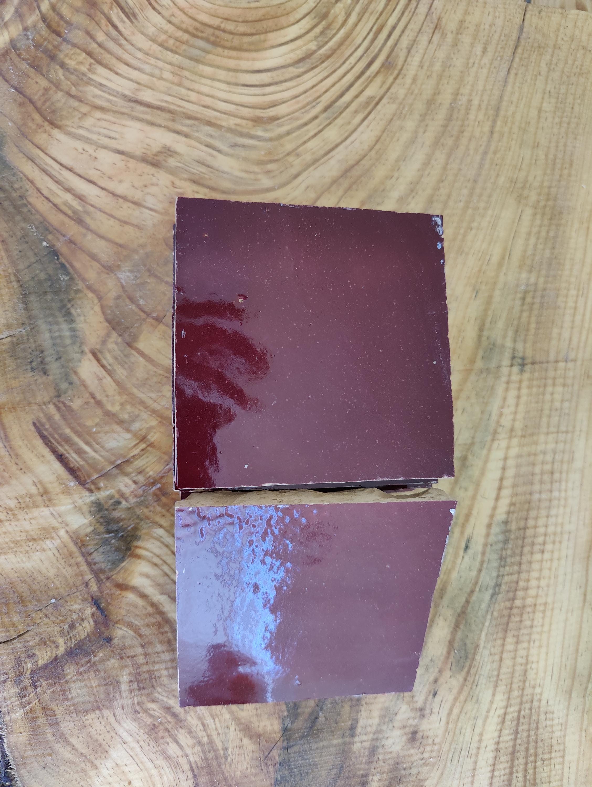 Handmade Moroccan Zellige Tile: Deep Red Glazed Tilework (4x4 In) - Etsy