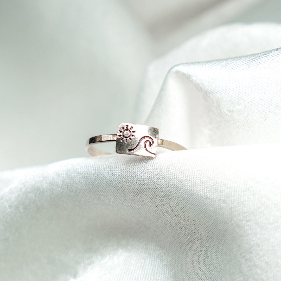 Beach Rings / Dainty Jewelry / Sterling Silver or 14k Gold Filled ...