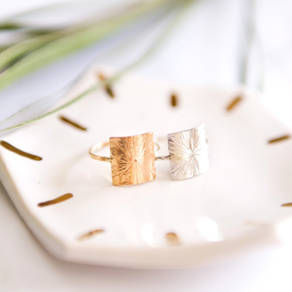 Star Burst Ring / Sterling Silver or 14k Gold Filled / Dainty | Etsy