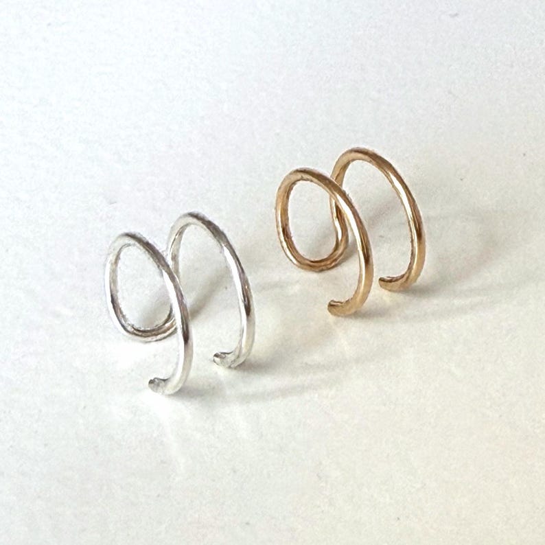 Cuff and Wrap Earrings, Gold Ear Cuff, Silver Ear Cuff, Ear Cuff No ...