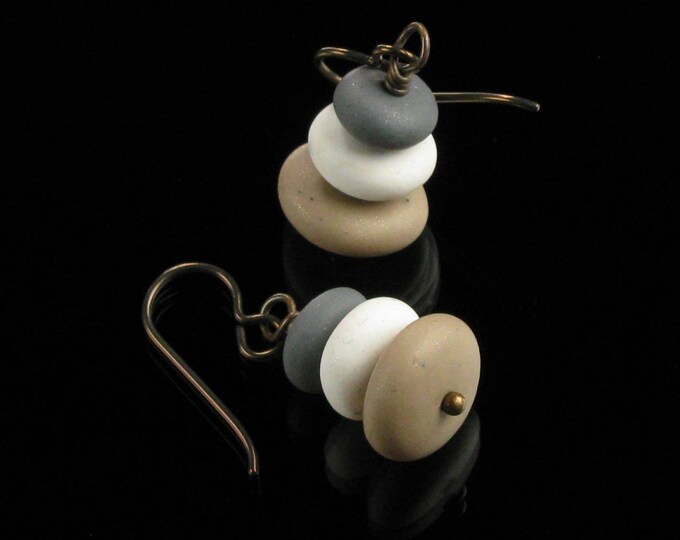 Cairn Earrings, Zen Earrings, Pebble Earrings, Rock Earrings, Stone ...