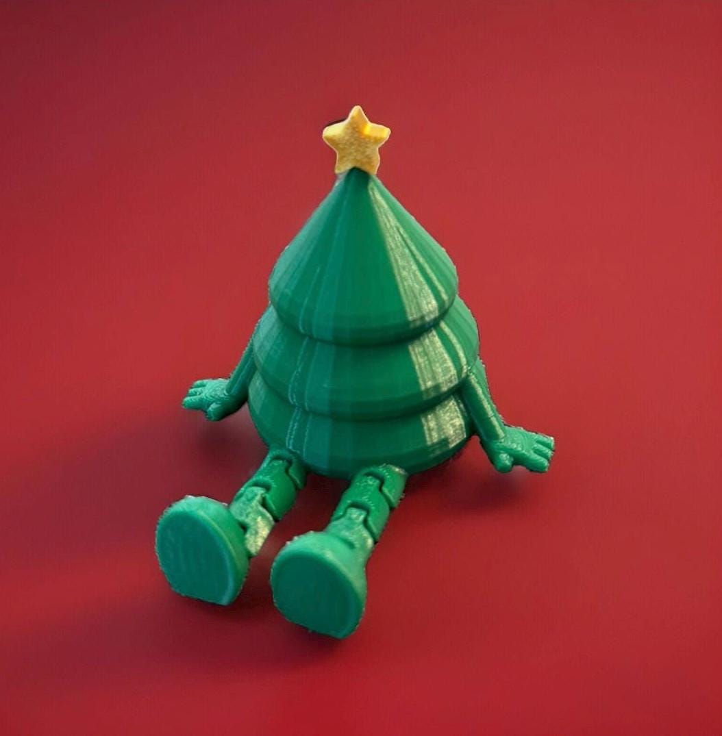 3D Printed Flexi Chrisrmas Tree Figure Christmas - Etsy