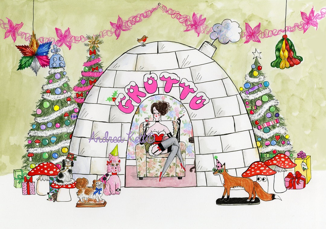 Lady Credenza's Glitzy Grotto C6 Greetings Card - Etsy