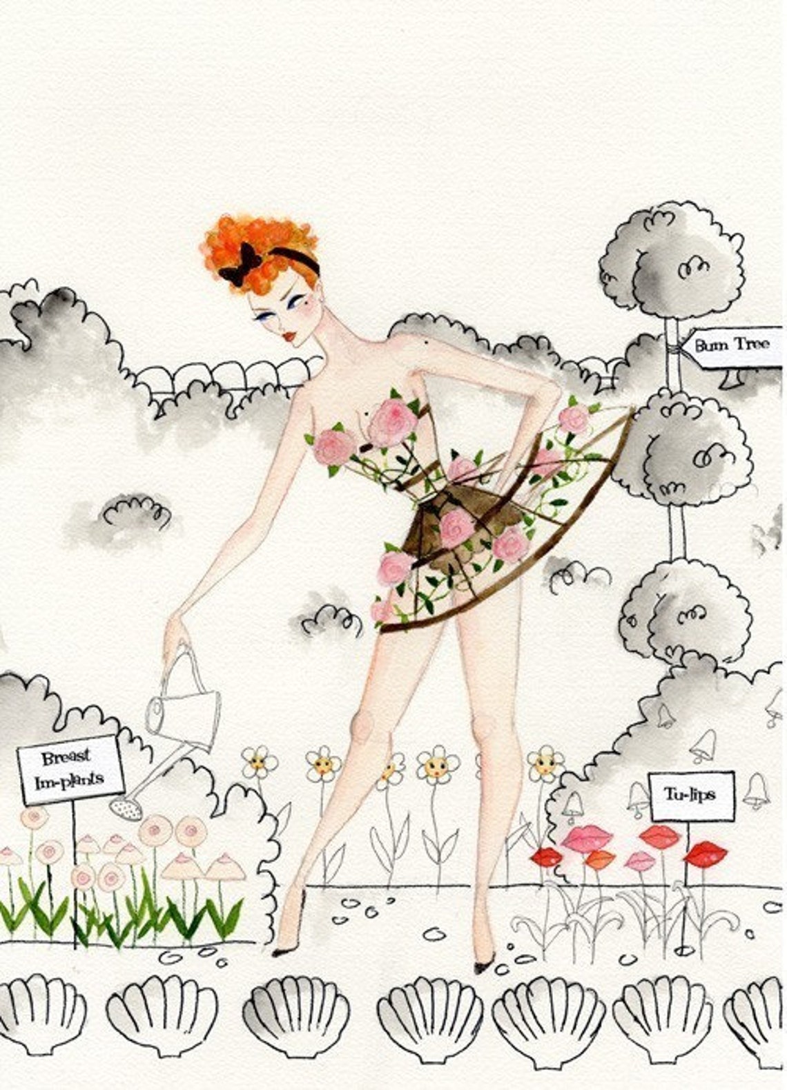 Mary Mary Quite Contrary 5x7inch Handmade Glittery Greetings - Etsy