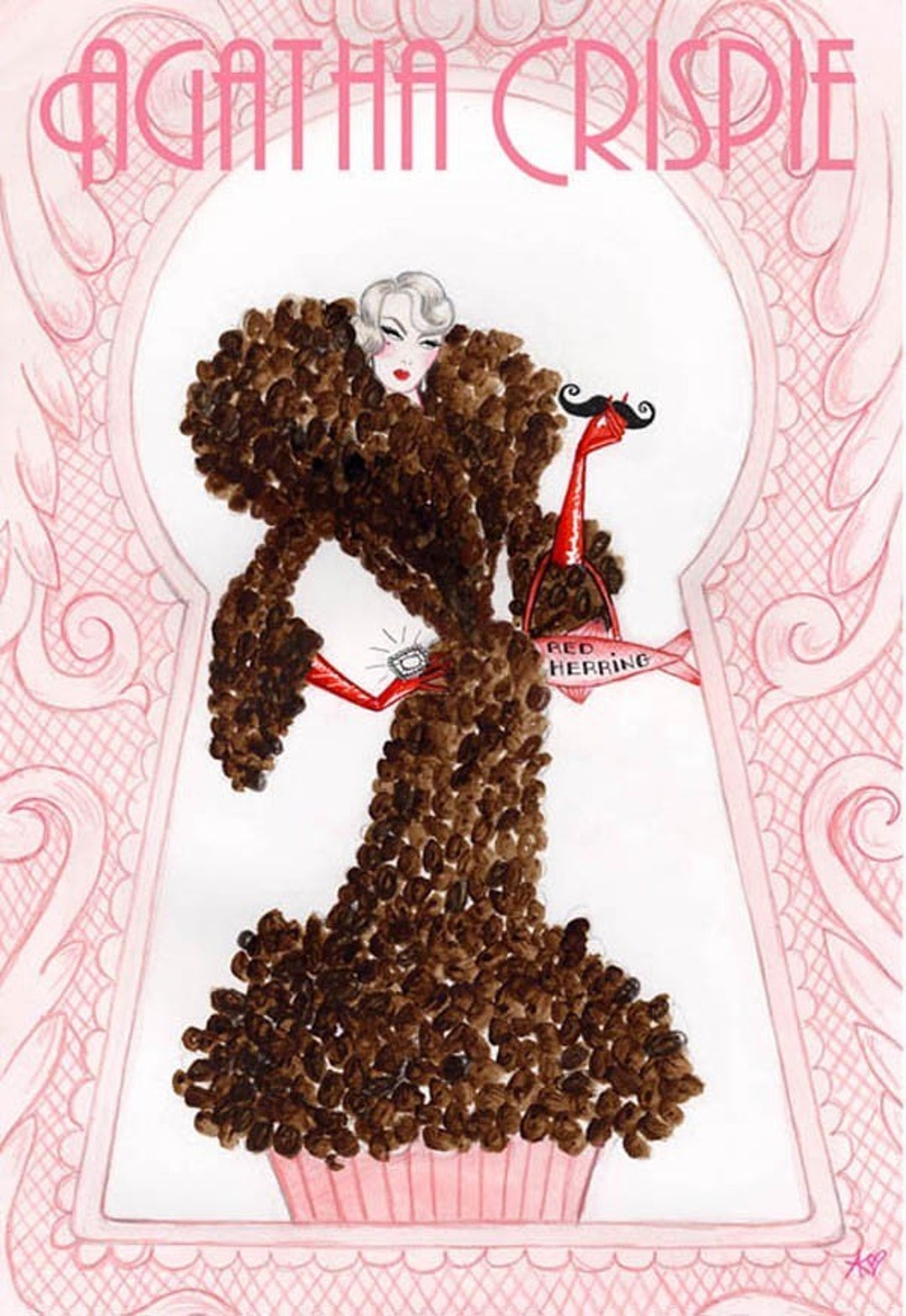 Agatha Crispie 5x7inch Greetings Card - Etsy