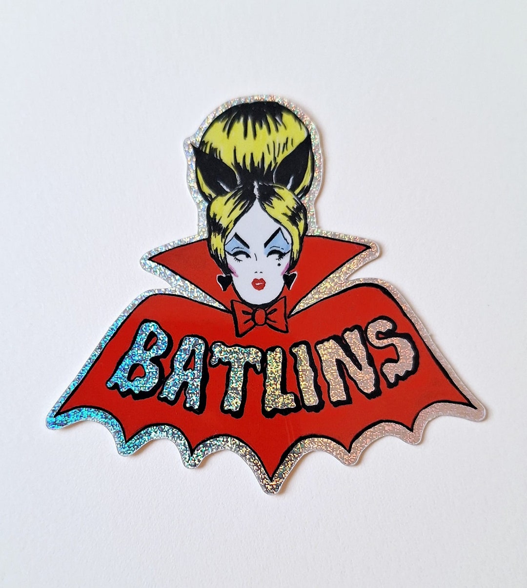 Batlins Glampire Bat Glitter Sticker - Etsy