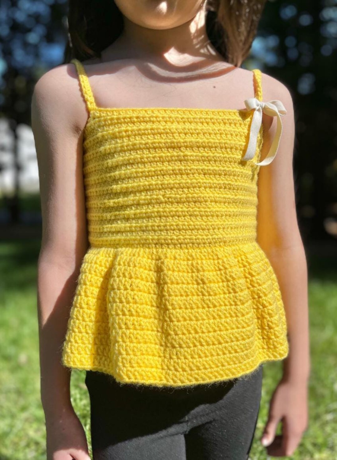 Crochet PATTERN Little Girl Peplum Top - Etsy