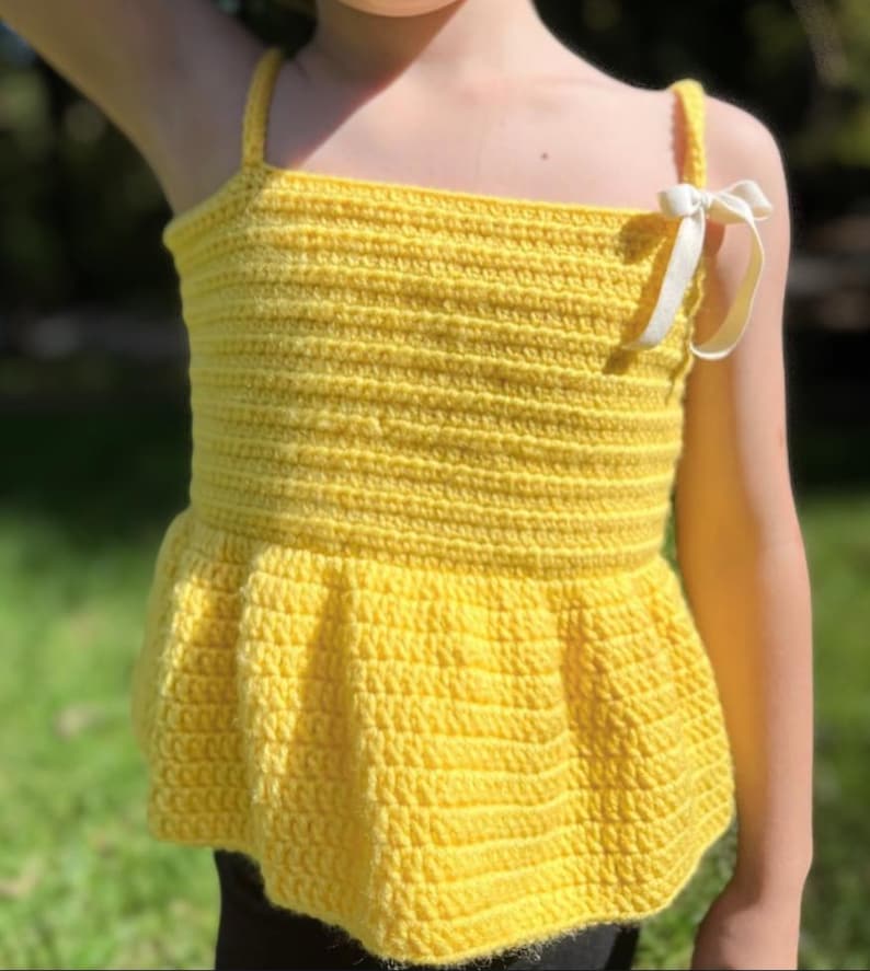 Crochet PATTERN Little Girl Peplum Top - Etsy