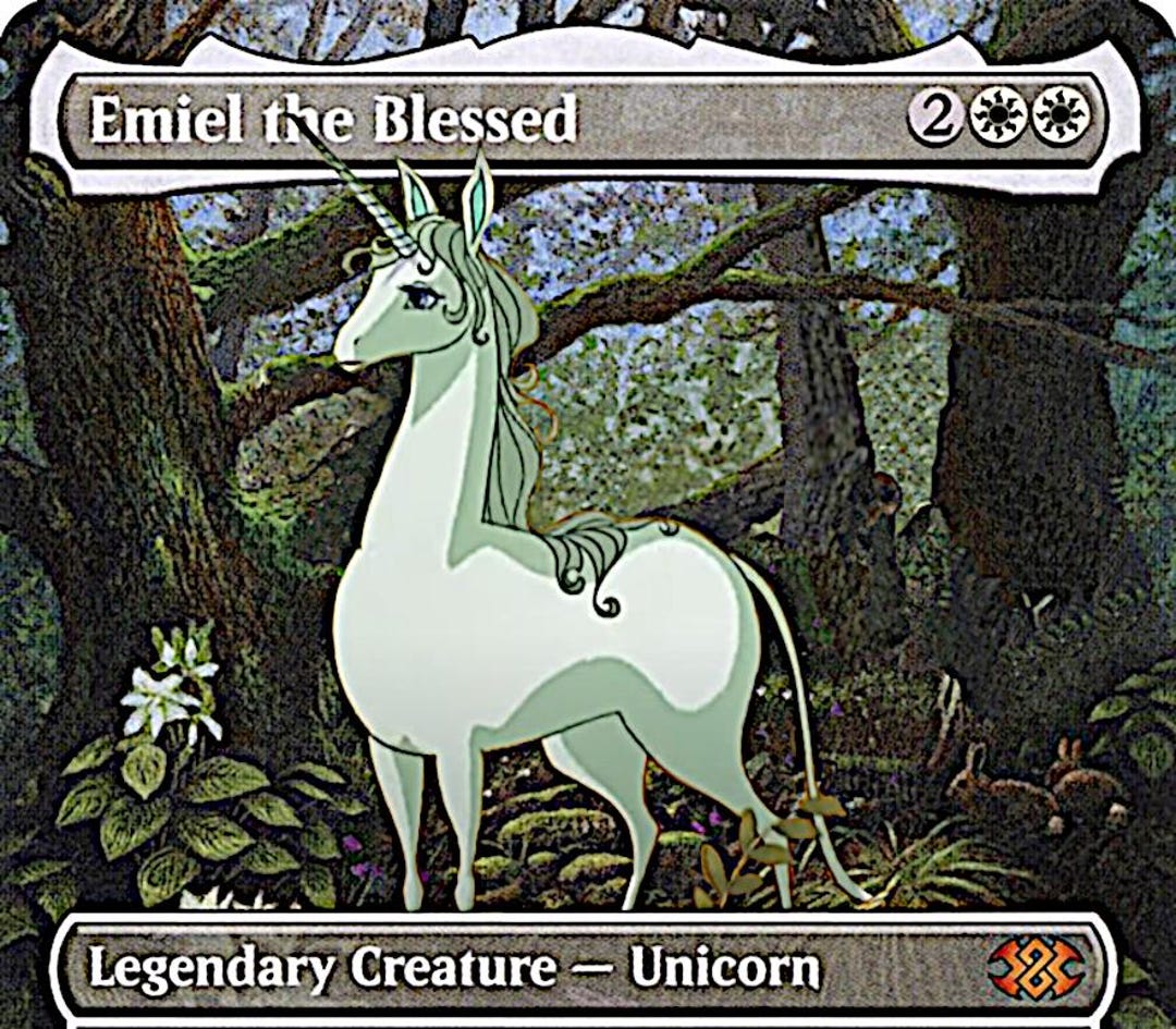 Emiel the Blessed - the Last Unicorn | 1982 Animated Movie - Etsy