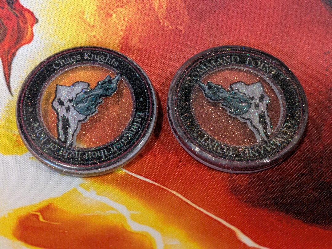 Chaos Knights - Warhammer 40K Command Point Coins - Etsy