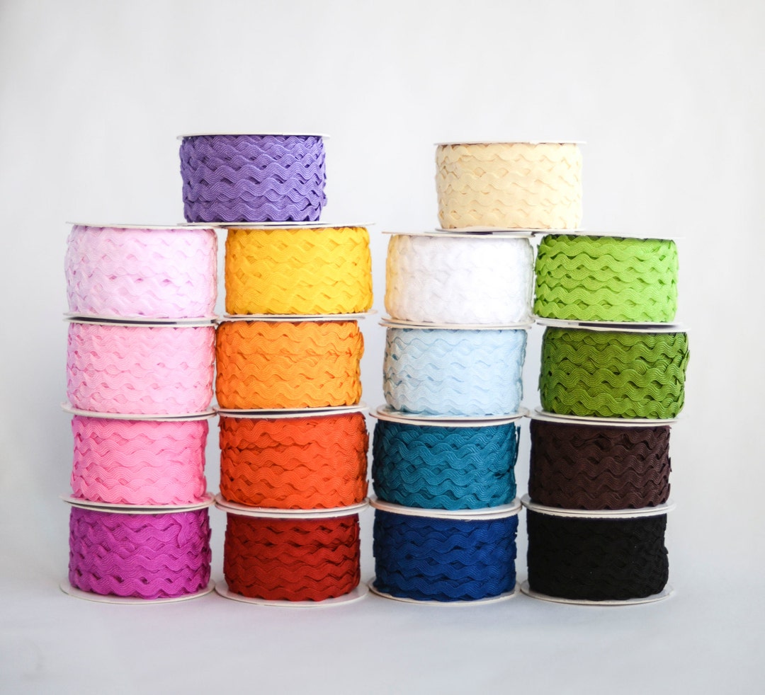 Rick Rack, 400 Bulk Yards, 16 Spools of Ric Rac, 3/8ths Inch, 25 Yards ...