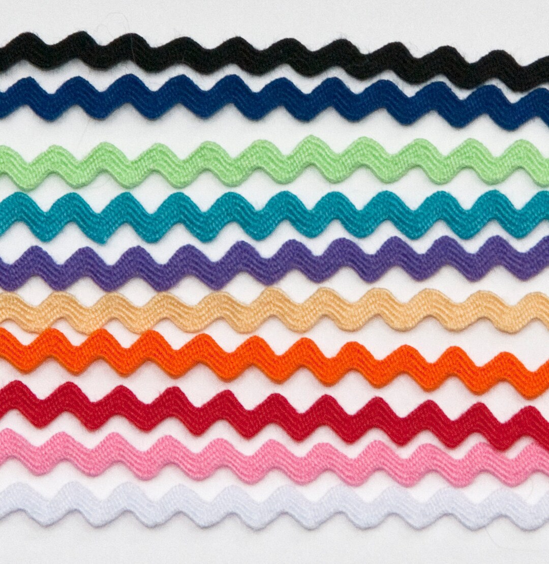MINI Ric Rac, 1/8ths Inch, 10 Color Bundle, 2 Yds. of Each, 20 Yards ...
