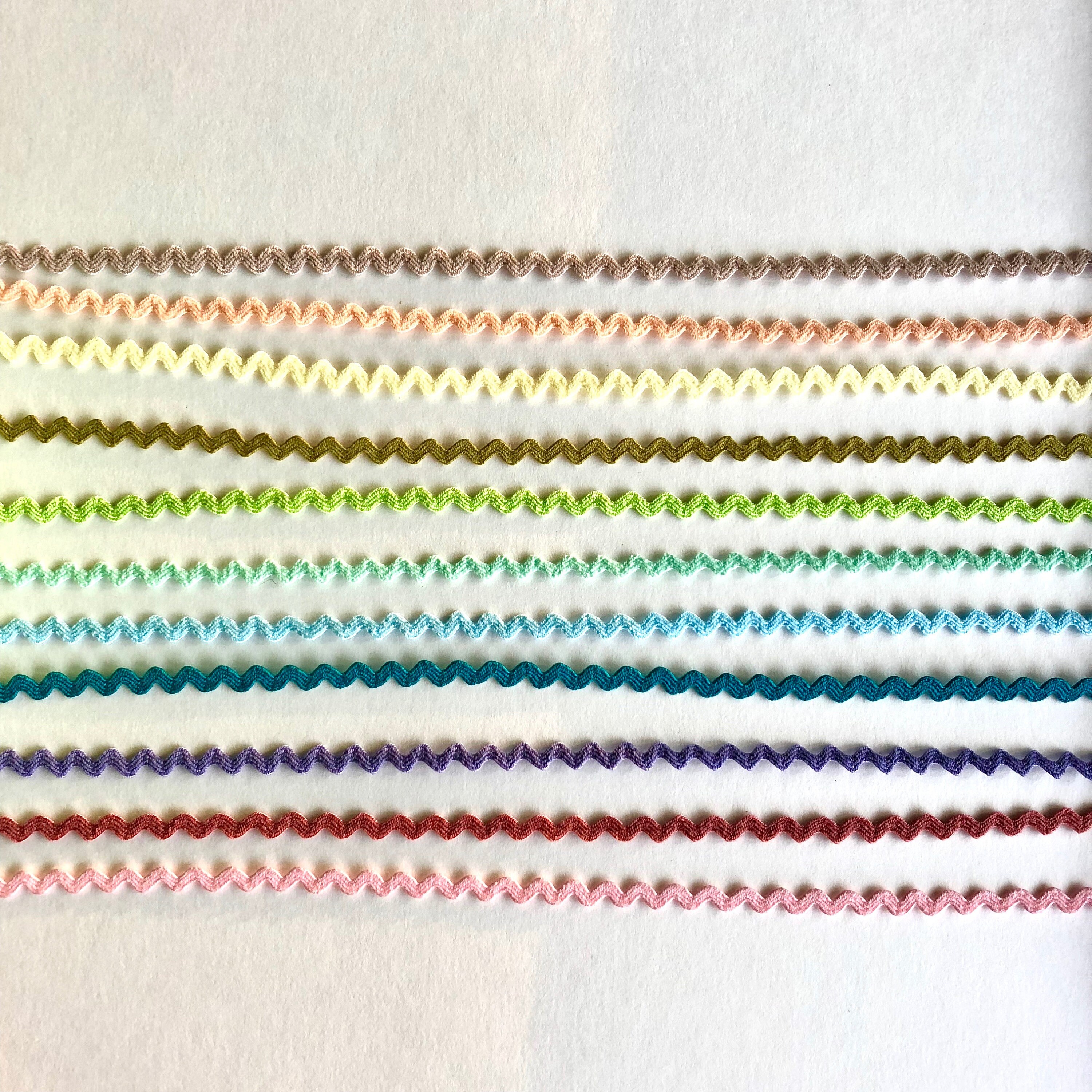 MINI Ric Rac 1/8ths Inch Pastel Spring Colors 11 Color | Etsy