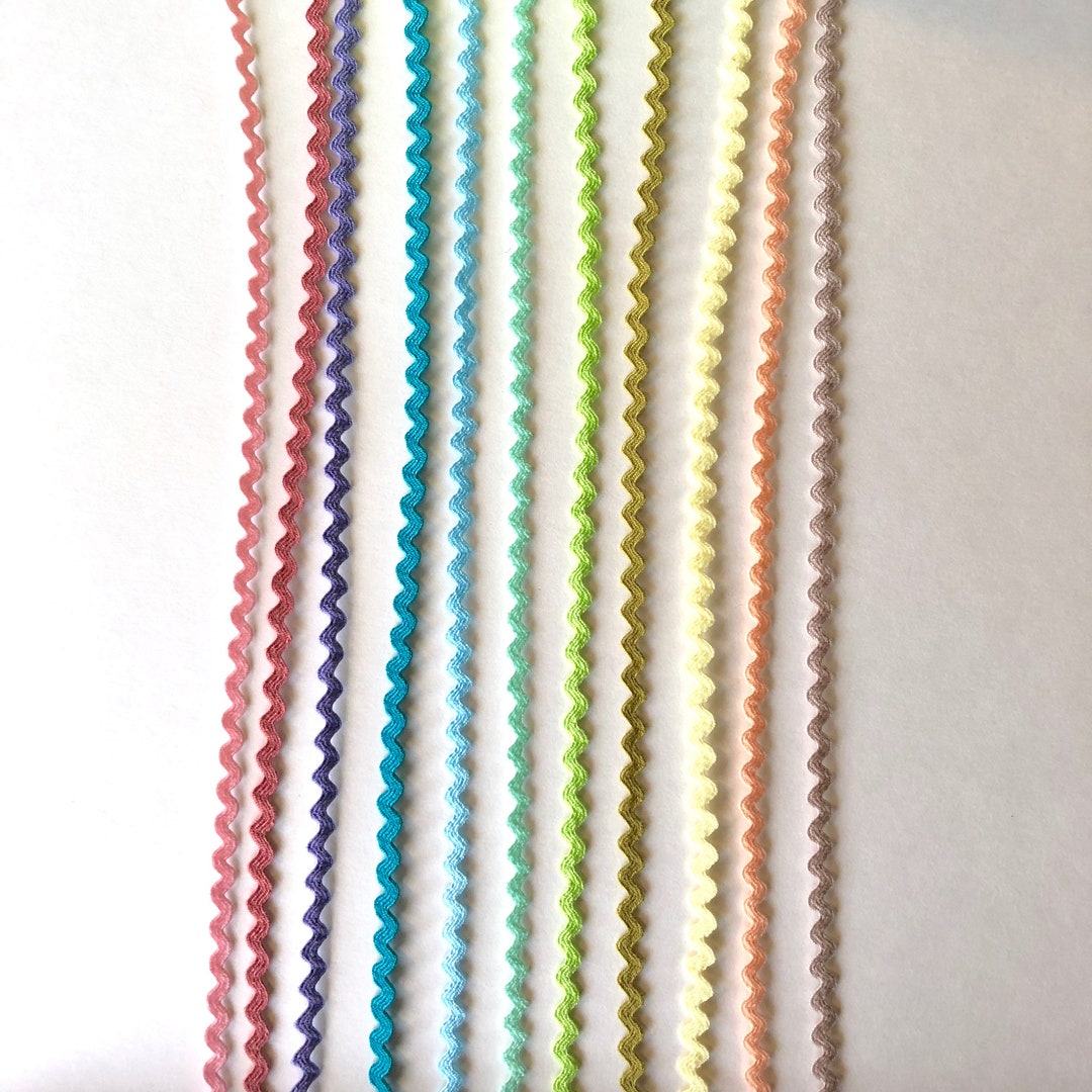 Mini Ric Rac Trim: 1/8 Inch, Pastel Spring Colors, 22 Yards - Etsy