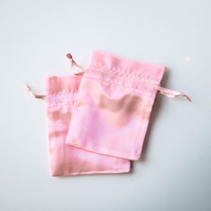 100 Pink Satin Drawstring Favor Bags, 3x4 Inch - Etsy