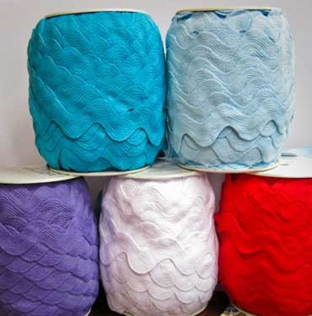 4 Yards of Super Jumbo Ric Rac, 1 13/32nds Inch, Your Choice of Over 20 ...