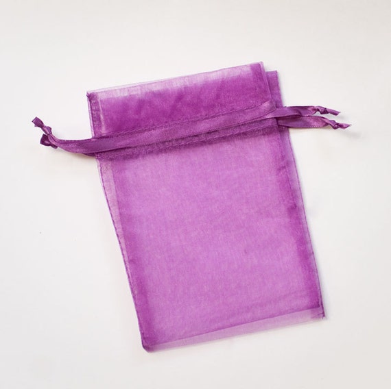 100 Organza Bags 3x4 Inch Purple Plum Organza Bags Etsy