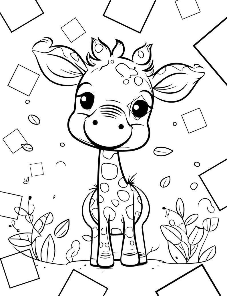 Animal Coloring Pages With Patterns and Shapes. Whimsical, Fun and ...