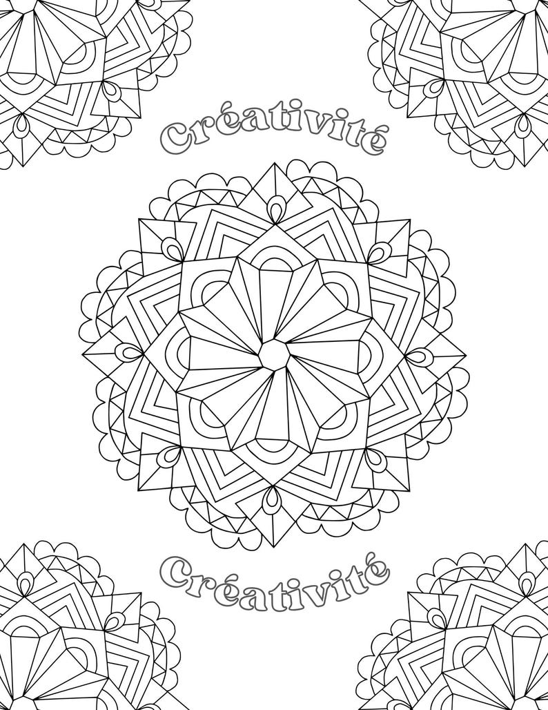 Mandala Coloring Page - Etsy