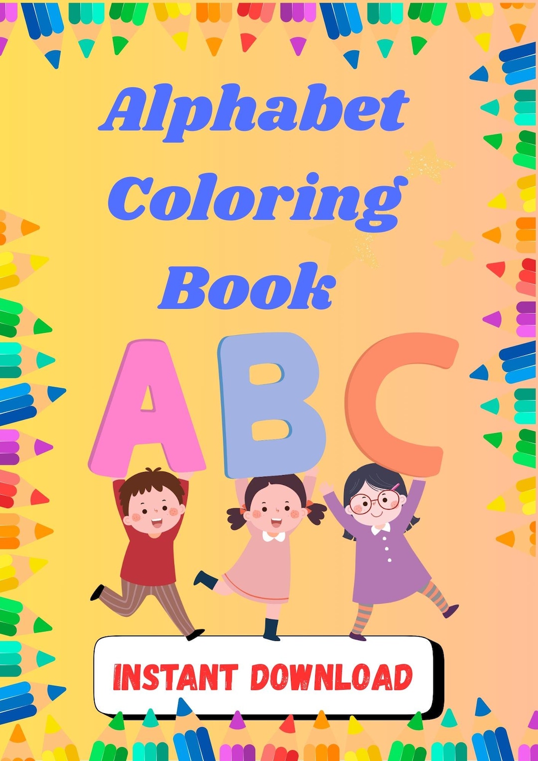 Alphabet Coloring Book for Toddlers, A to Z Coloring Book - Etsy
