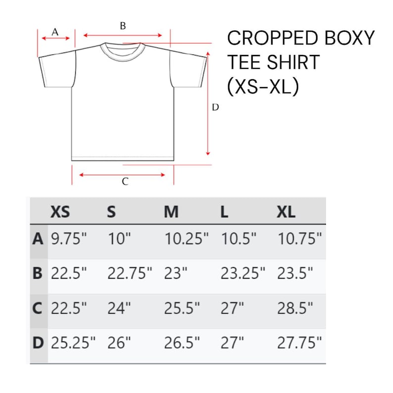 Cropped Boxy Tee Shirt PDF Sewing Pattern Sizes XS / S / M / L / XL - Etsy