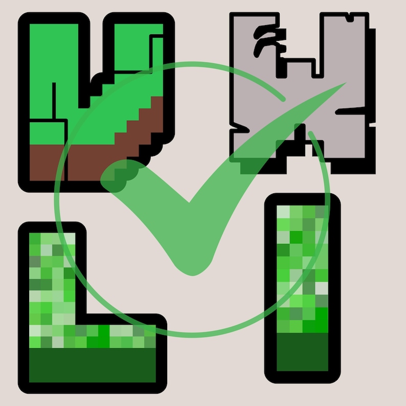 Minecraft Alphabet PNG – A-Z Block Letters for Scrapbooking, T-shirts ...