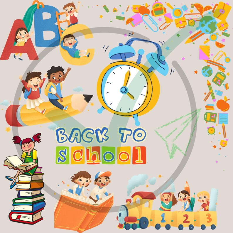 100 PNG School Bundle – High-quality Educational Clipart for T-shirts ...