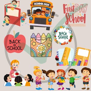 100 PNG School Bundle – High-quality Educational Clipart for T-shirts ...