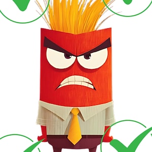 Funny Angry Red Character Digital Art – High-resolution Transparent PNG ...