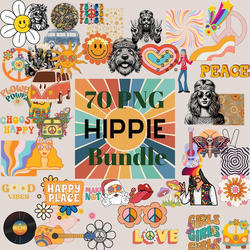Hippie Poster - Etsy