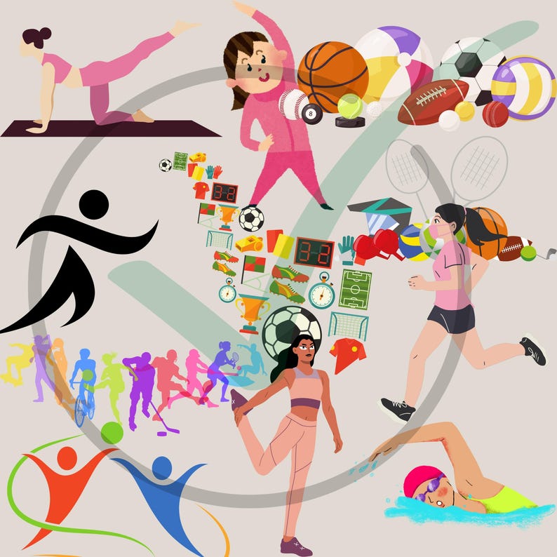 80 PNG Sport Bundle High-resolution Clipart Sports-themed Projects ...
